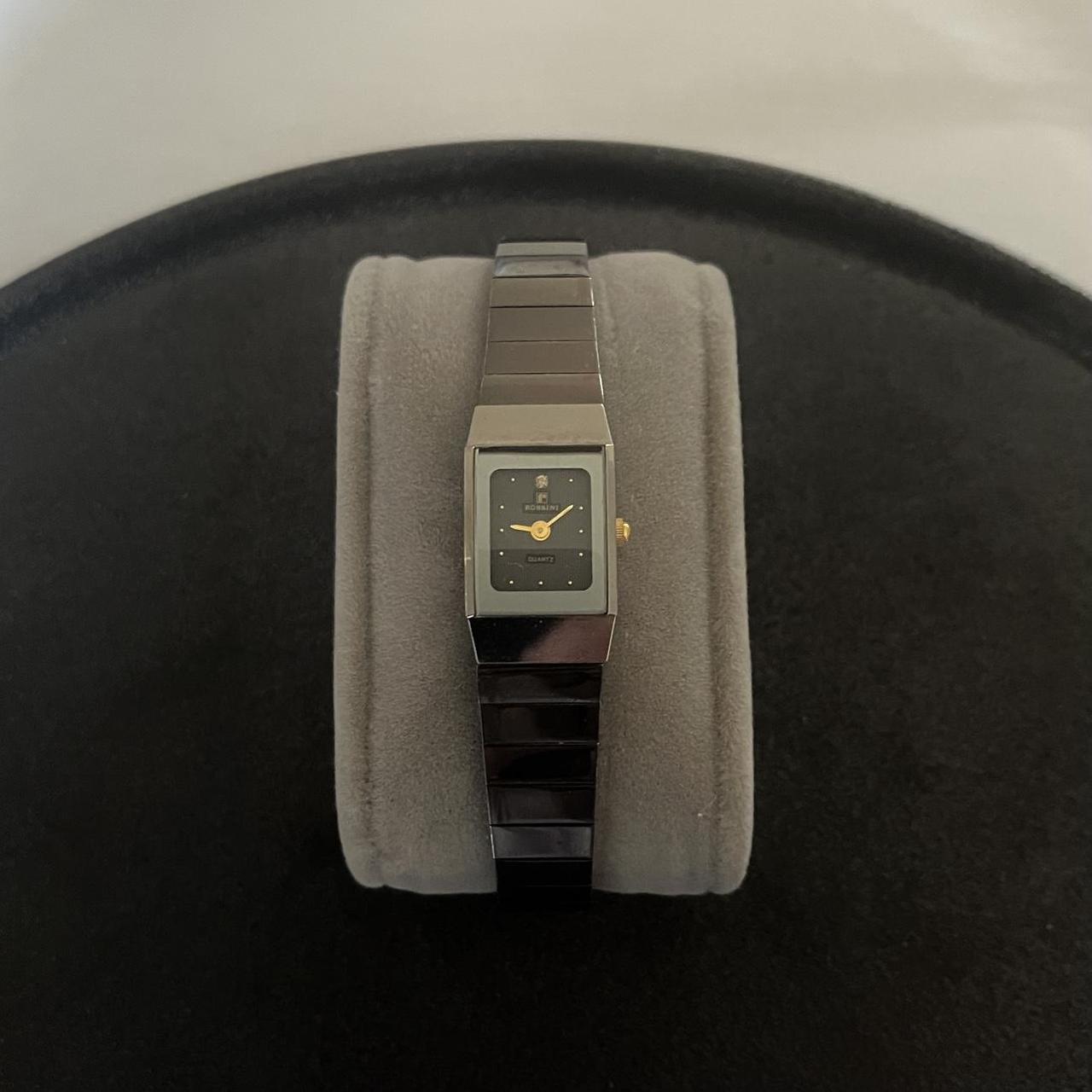 Rossini quartz square watch Stainless steel, gold... - Depop