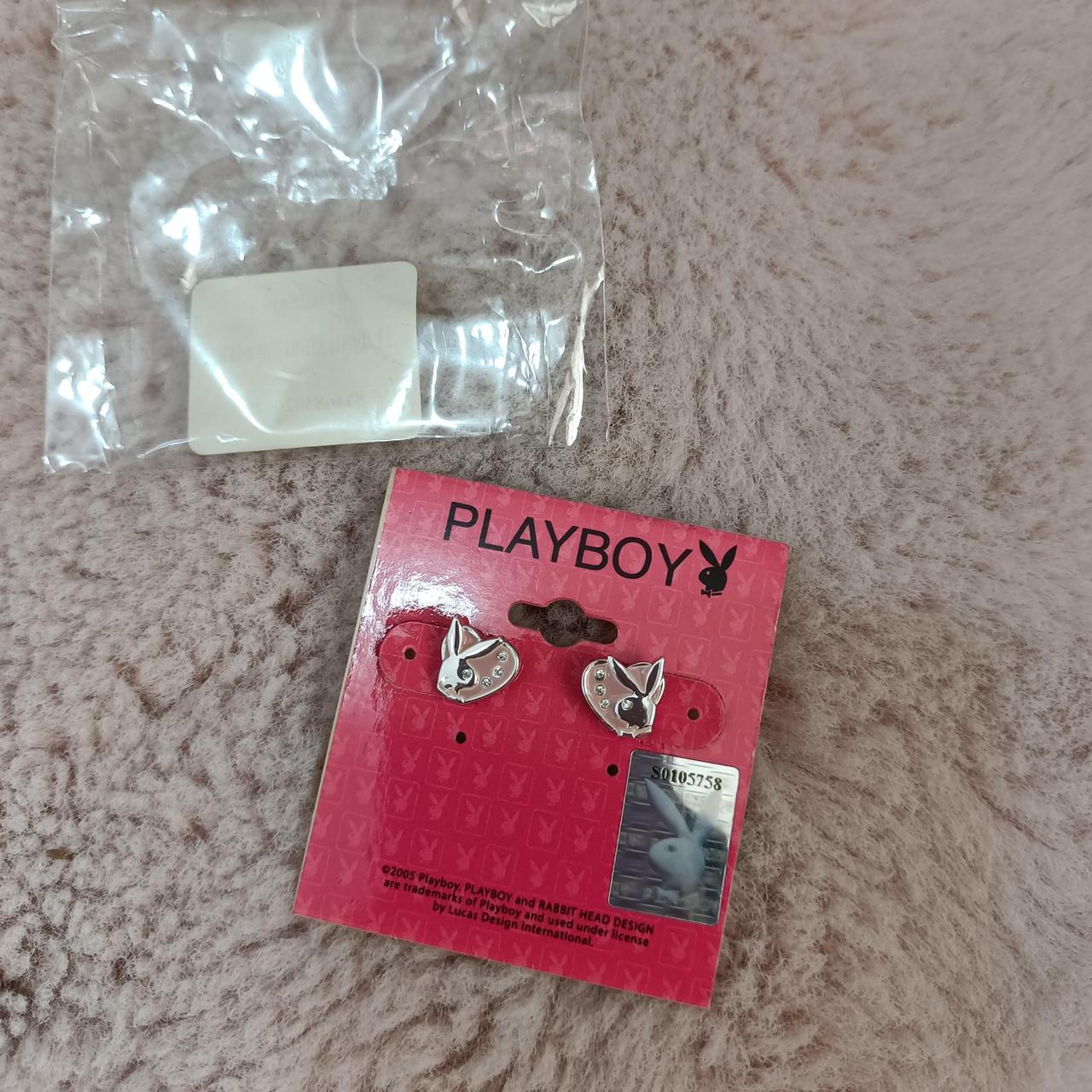 y2k playboy studs brand new from 2005 pink and... | Depop