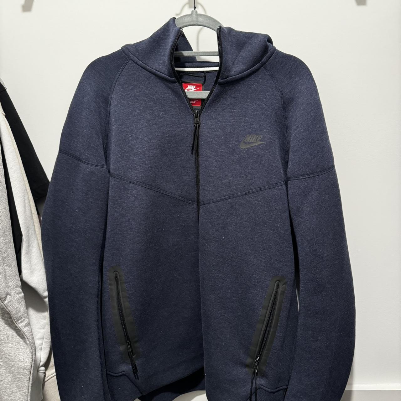 Nike navy tech fleece hoodie - Depop