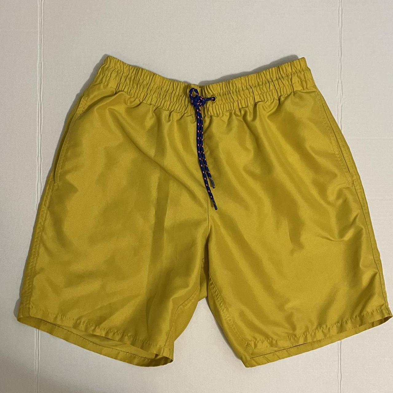Yellow 5” Seam Swim Trunks - Depop