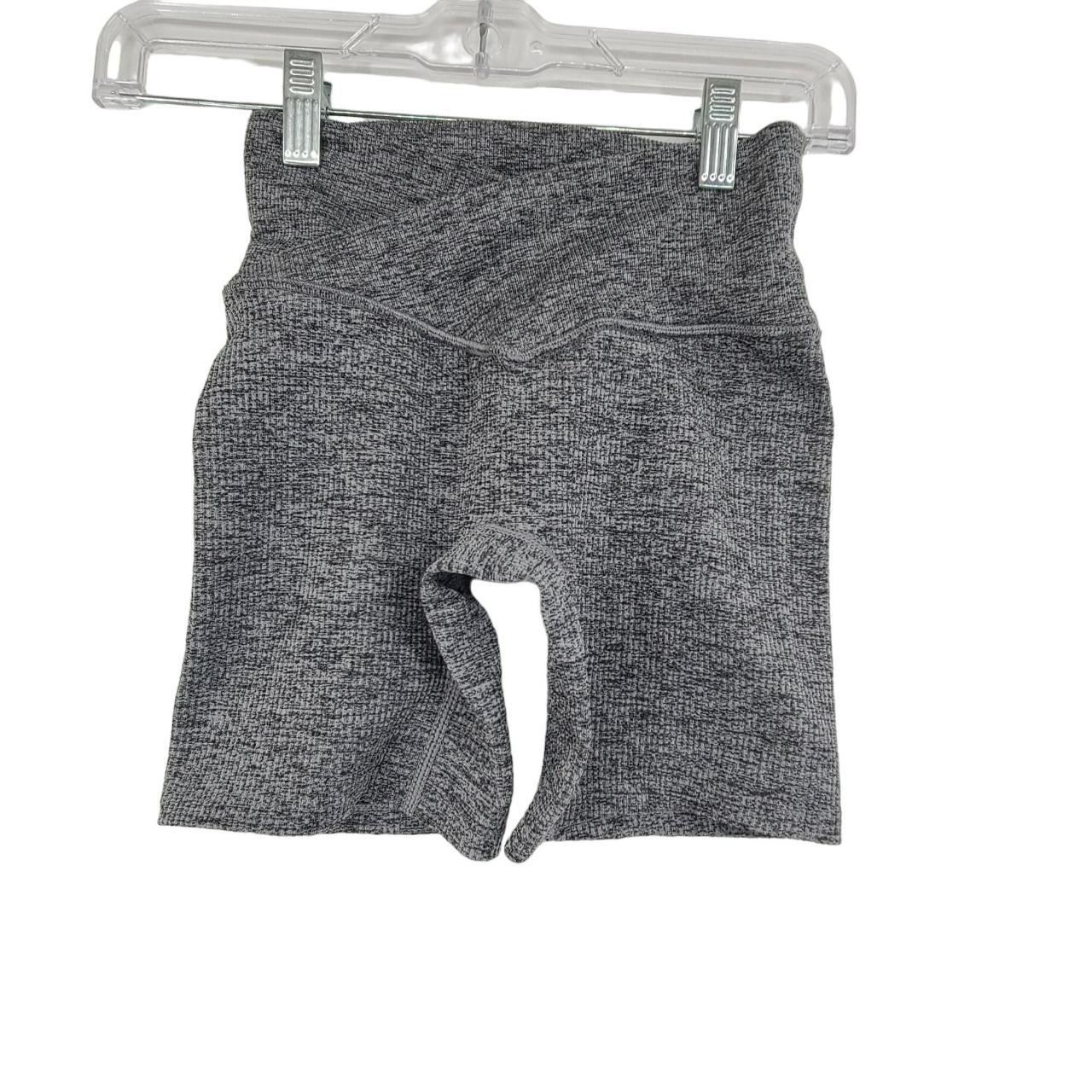 Colsie Seamless Ribbed Knit Athletic Shorts Gray... - Depop