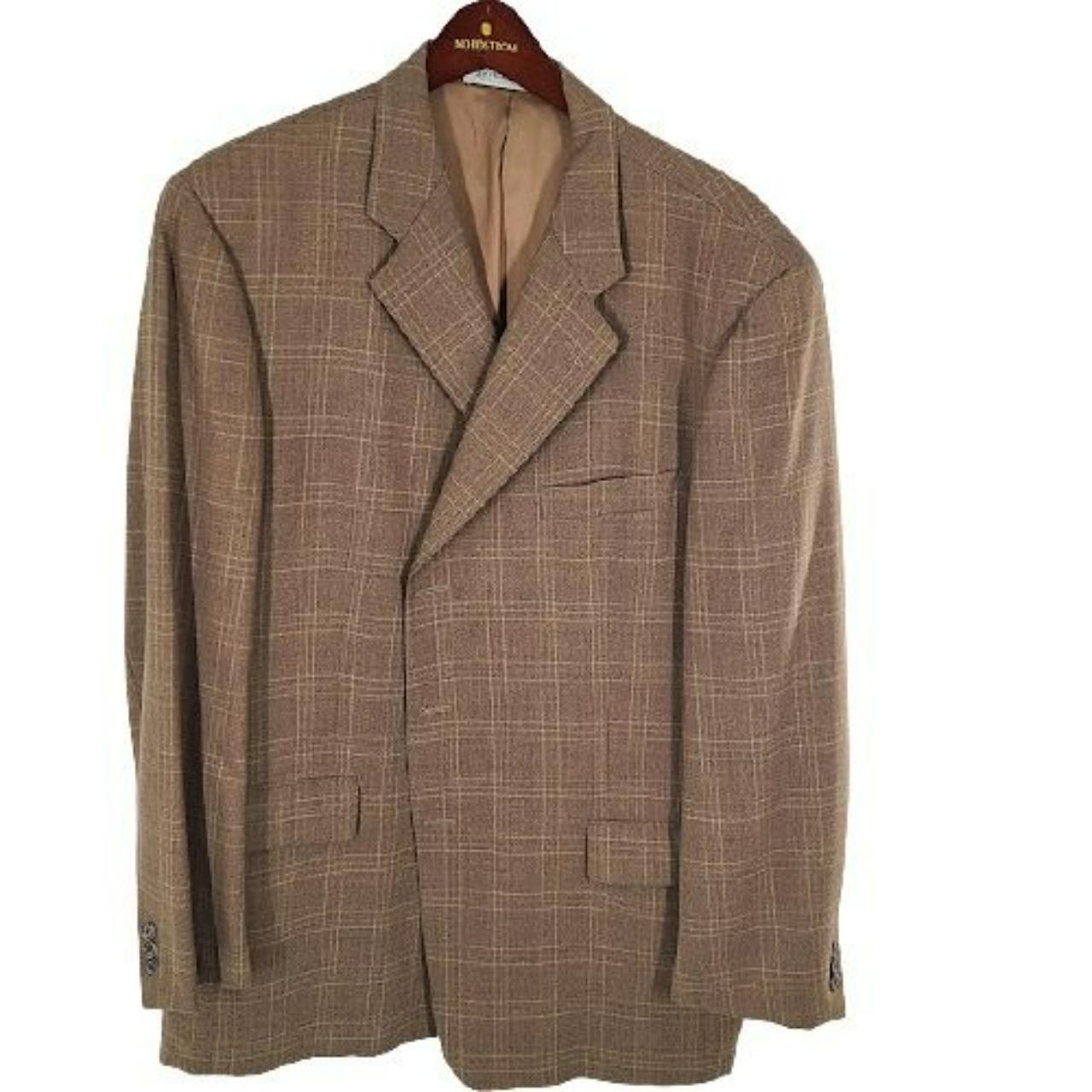 Hickey Freeman Brown Long Sleeve Collared... - Depop