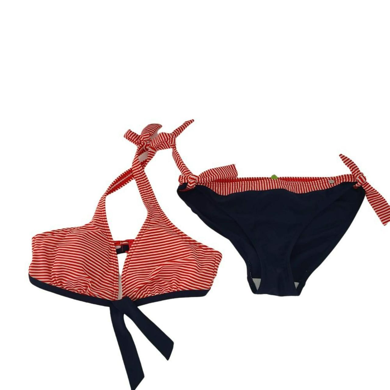 Mix Kini Women's Striped 2 Pieces Swimsuit Bikini... - Depop
