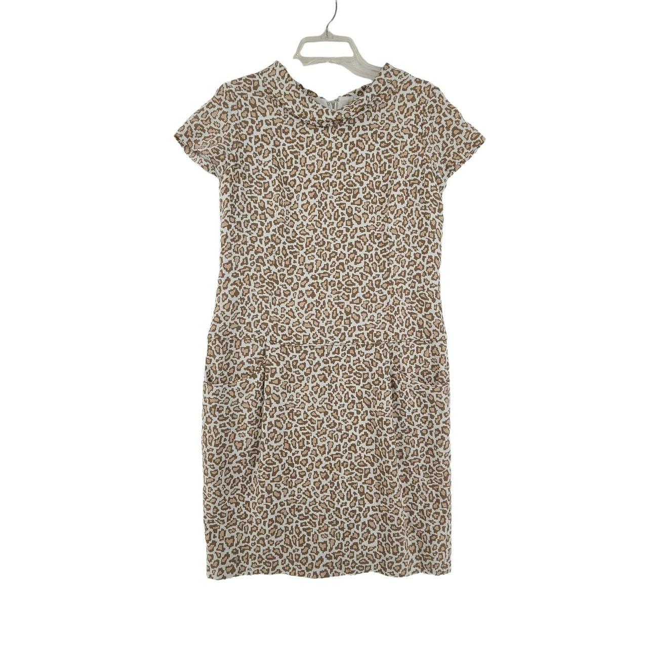 Pendleton Linen Dress Lined Animal Print Tan White... - Depop