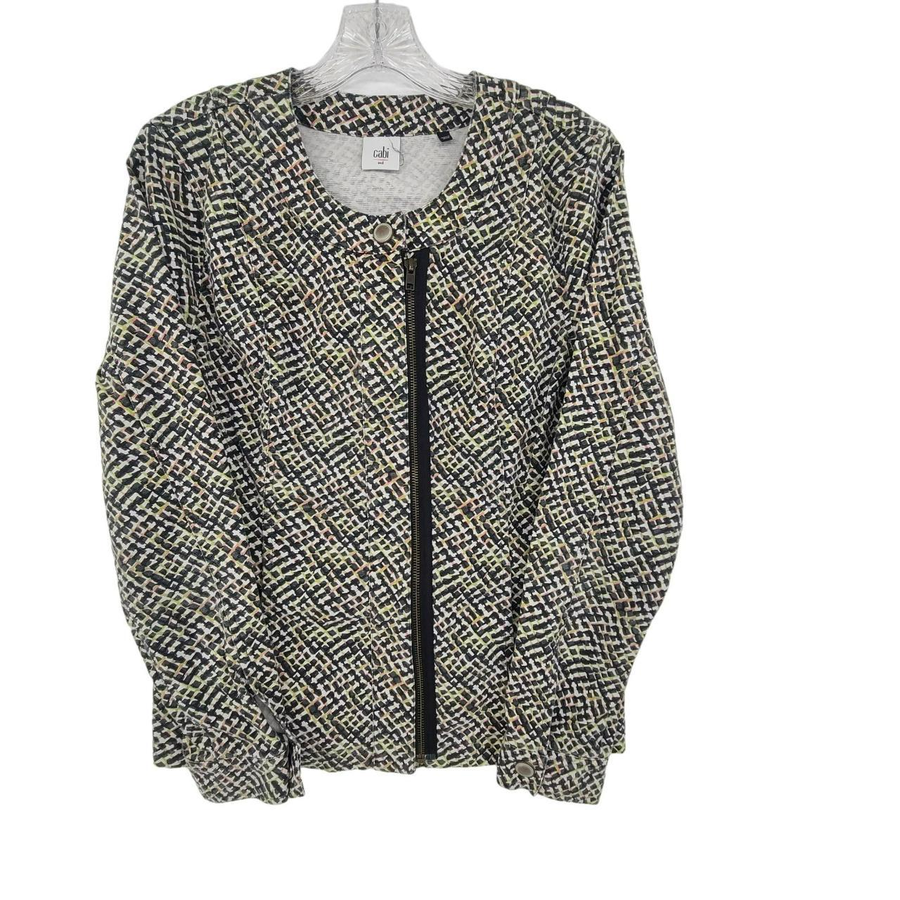 Cabi Cliffside Moto Zip Long Sleeve Jacket Multi... - Depop