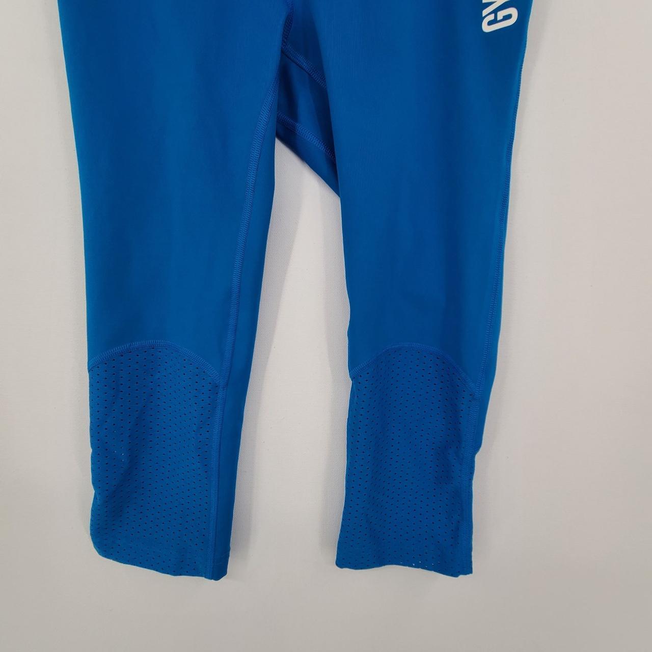 GYMSHARK Turbo Cropped Compression Logo Leggings... - Depop