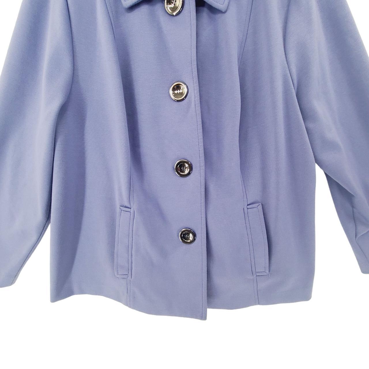 JM Collection Women's Button Down Jacket Purple Size... - Depop