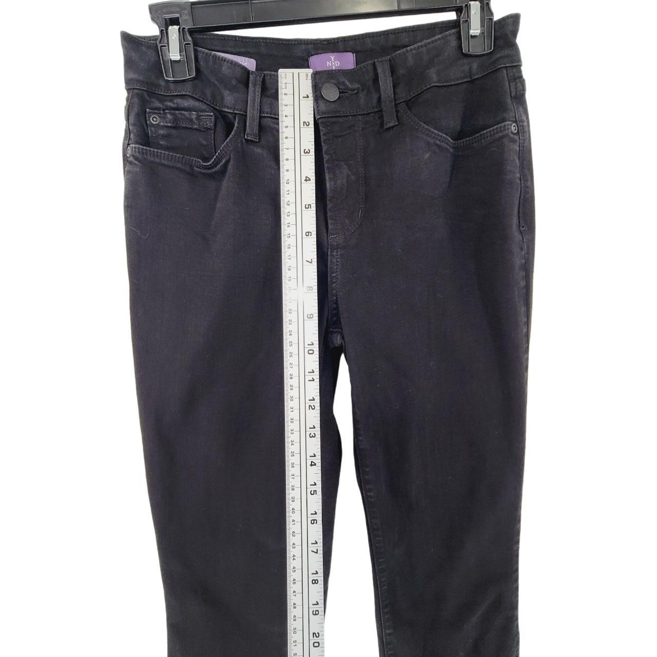 NYDJ Women's Marilyn Straight Denim Jeans Black Size... - Depop NYDJ Women's Marilyn Straight Denim Jeans Black Size... - Depop