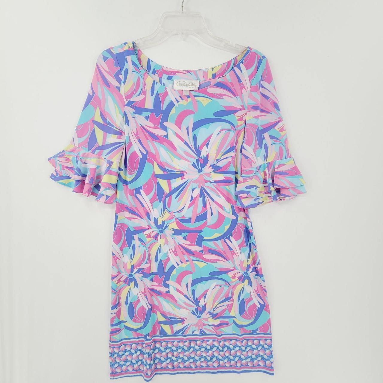 PAPPAGALLO Victoria Preppy Pastel Abstract Print 3/4... | Depop