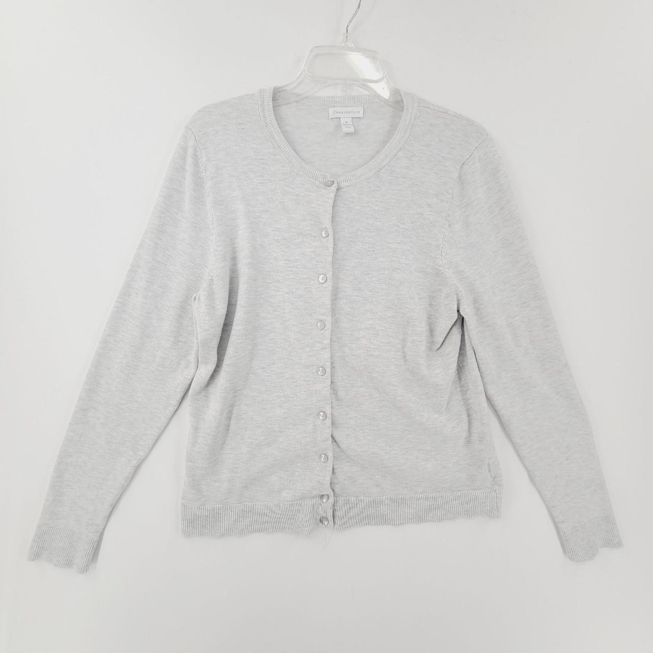 Charter Club Women's Long Sleeve Knit Cardigan... - Depop