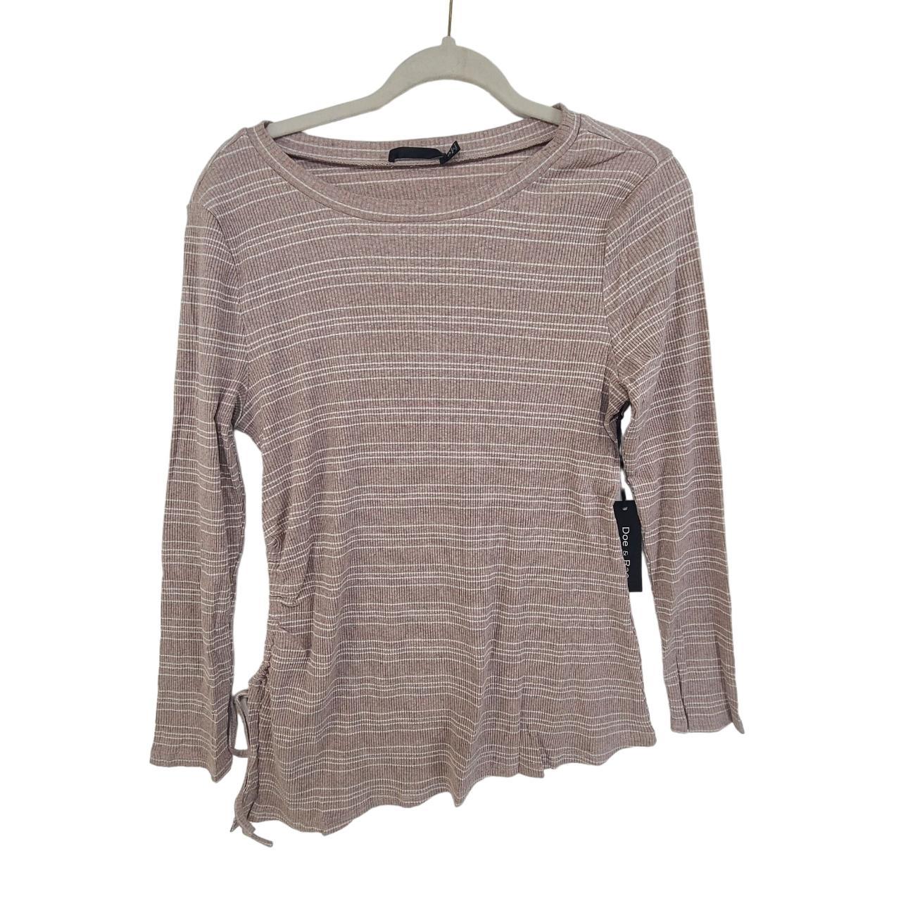 Doe & Rae NWT Women's Long Sleeve Pullover Top Tan ... - Depop