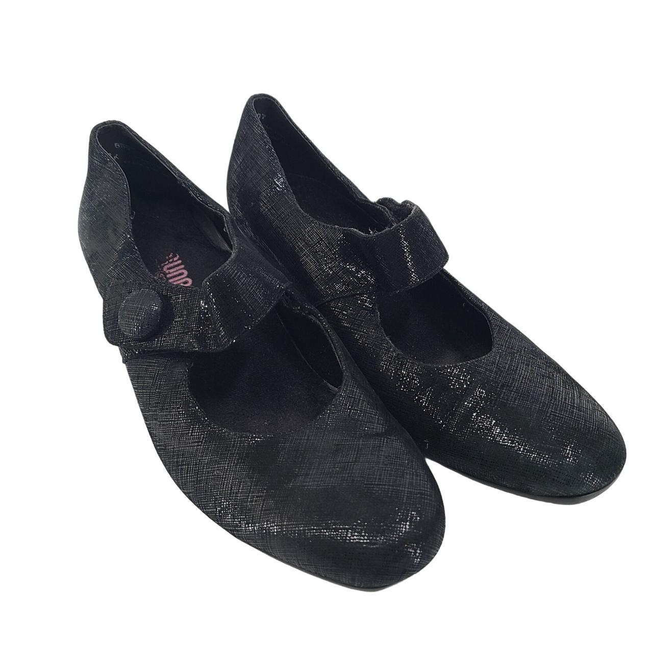 Munro Women's Jenna Mary Jane Wedge Black Size... - Depop