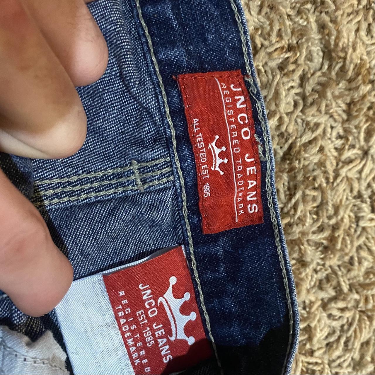 Vintage JNCO kids blue carpenter jeans with an... - Depop