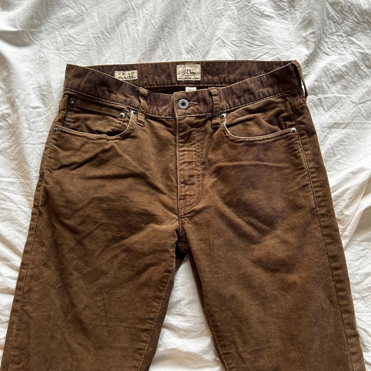 Brown corduroy J.Crew vintage jeans -wear as shown... - Depop