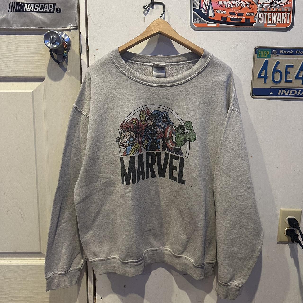 Marvel Crew Neck • Size L • Marvel Tag #marvel... - Depop