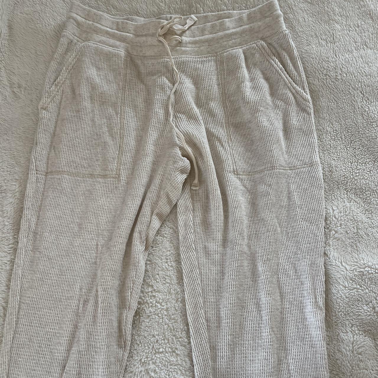 Super comfy knitted cream sweatpants. Size small so... - Depop