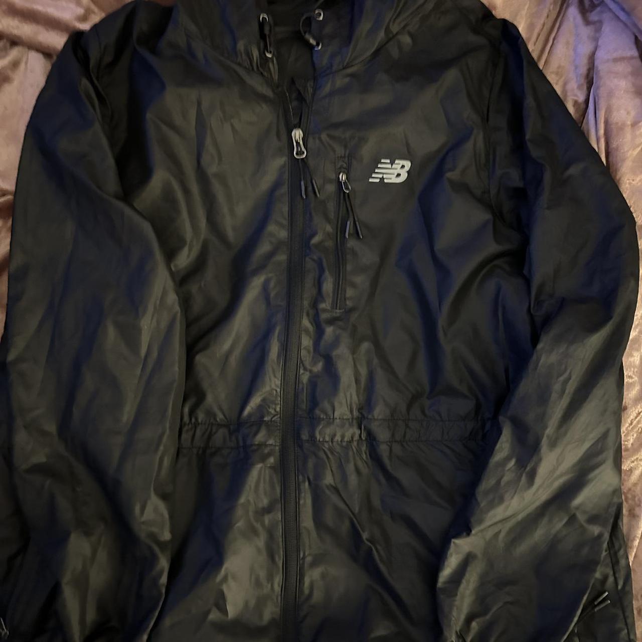 Black New Balance windbreaker - Depop
