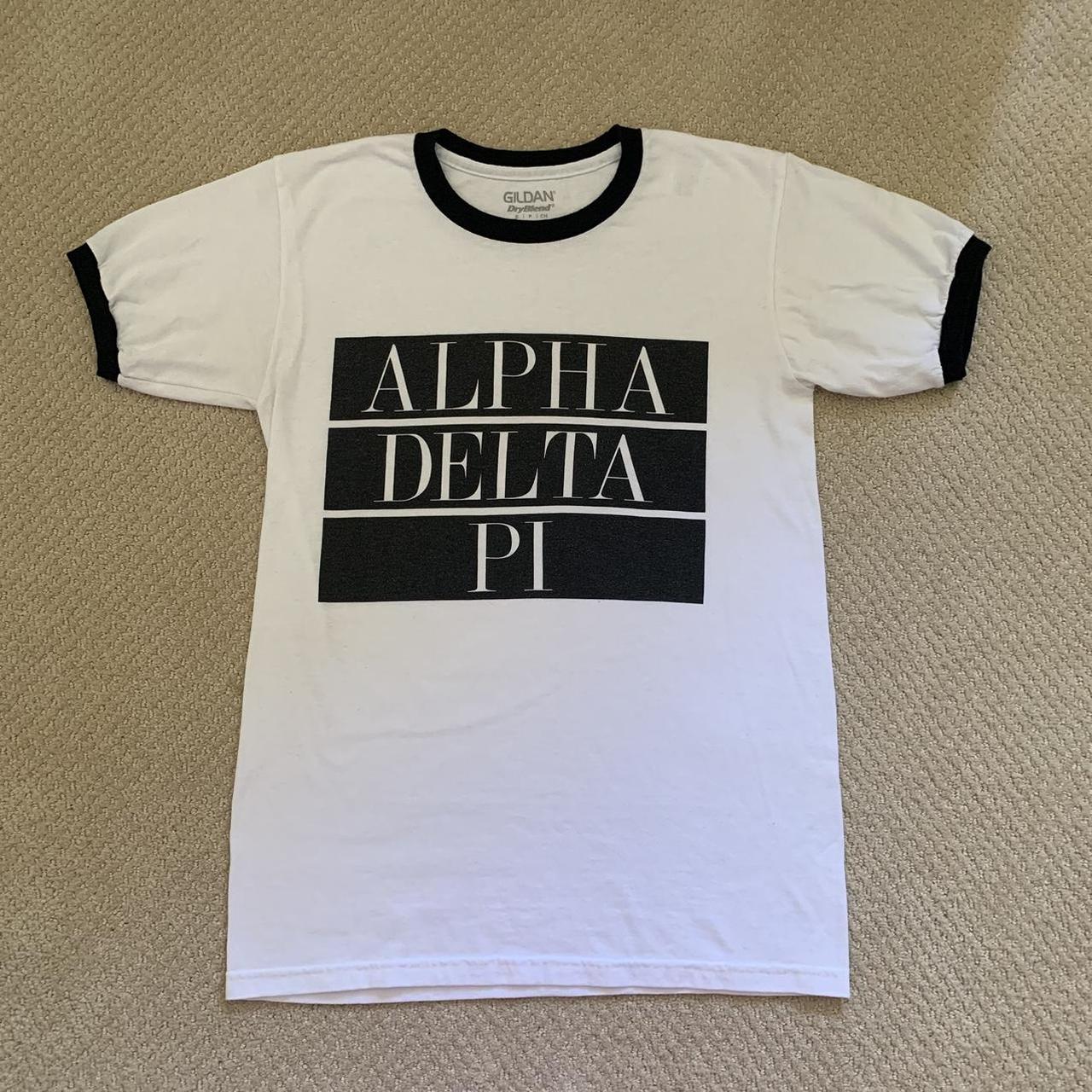 Adpi T-shirt Black and white, Gildan size small Only... - Depop