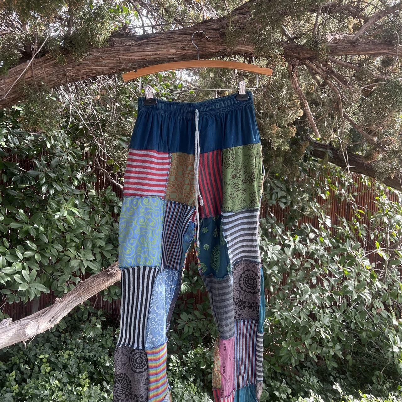 Rainbow patchwork hippie pants brand new #hippie... - Depop