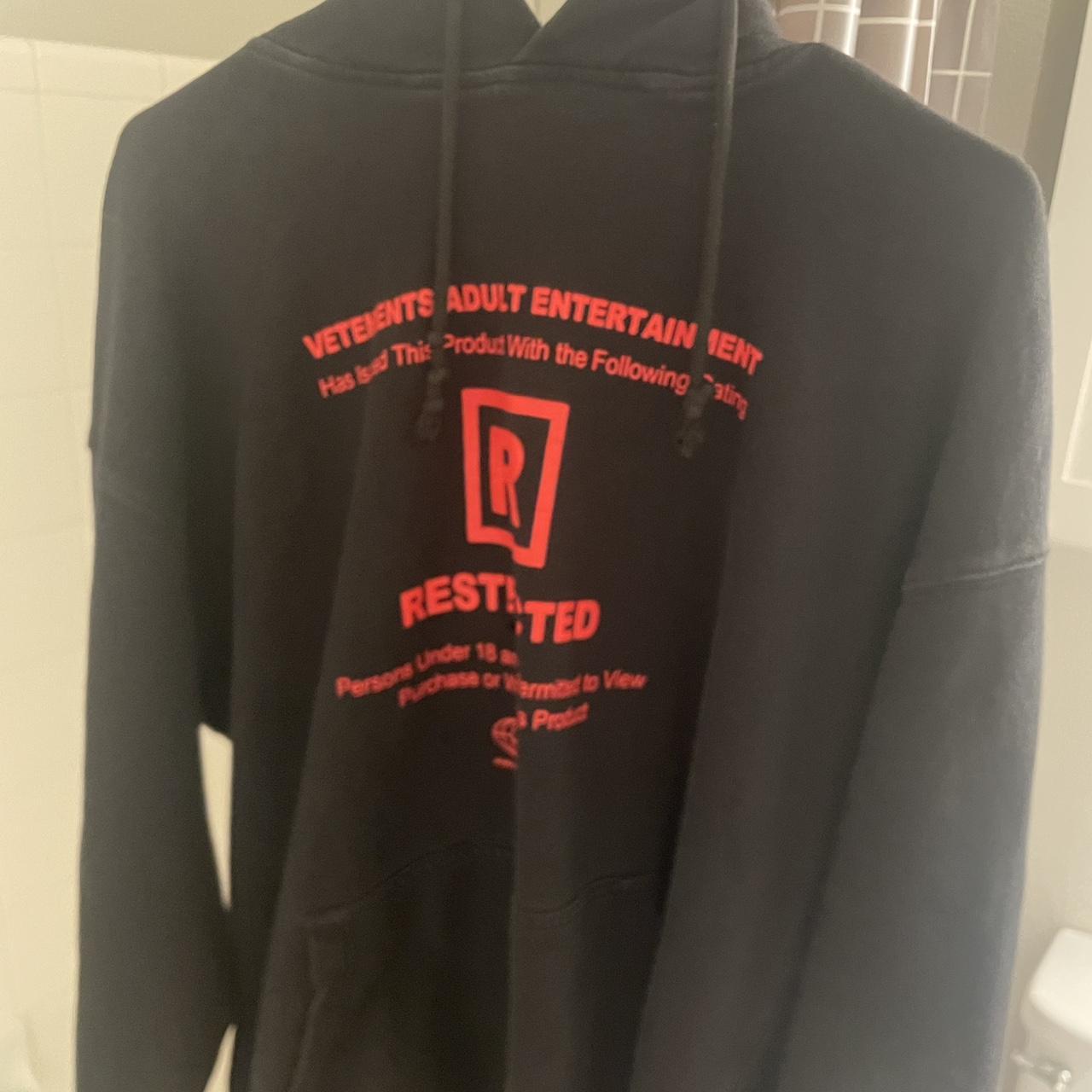 Vetements R Restricted Hoodie Size M Fair... - Depop
