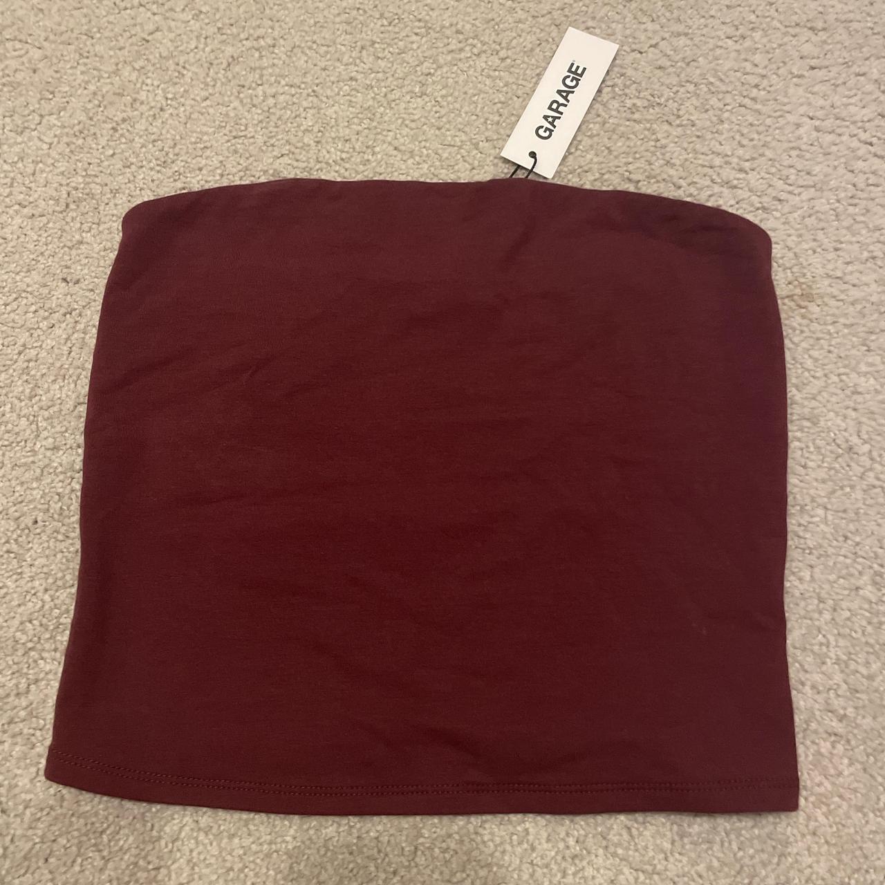 burgundy garage tube top brand new w tag - Depop