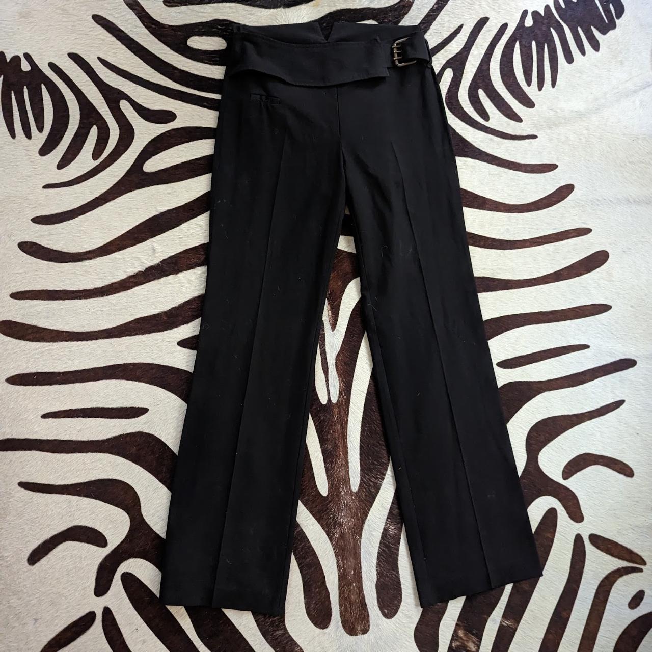 Black Designer Cop Copine Pants Built in Belt Brand:... | Depop
