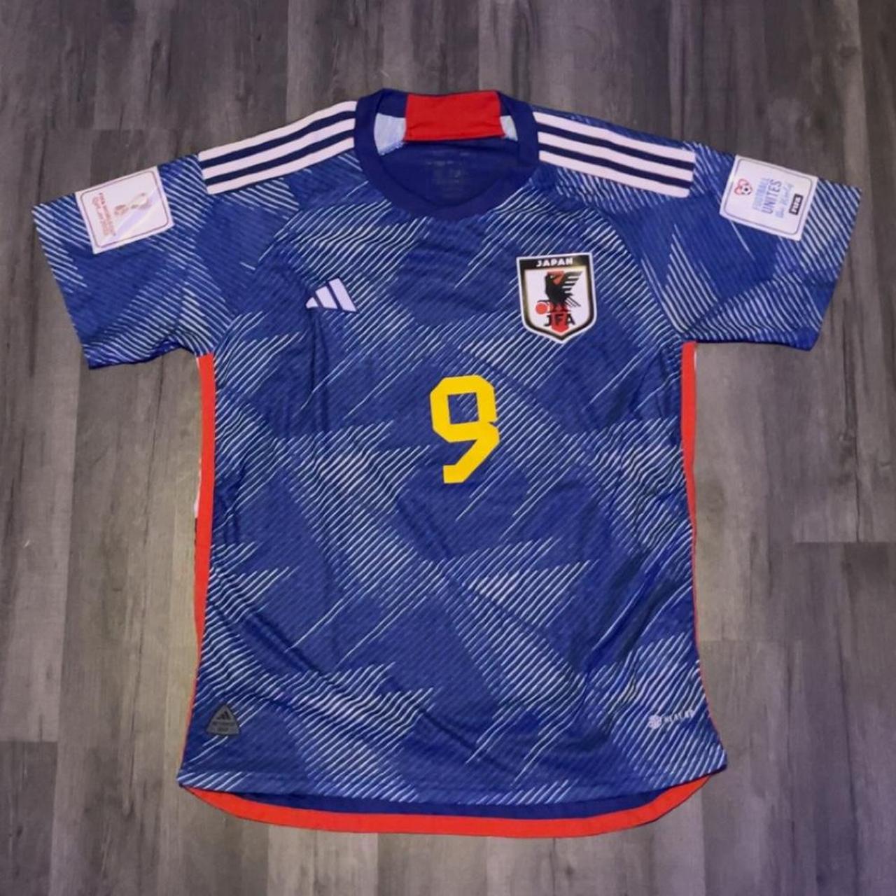 Japan football shirt From World Cup 2022 Adidas... - Depop