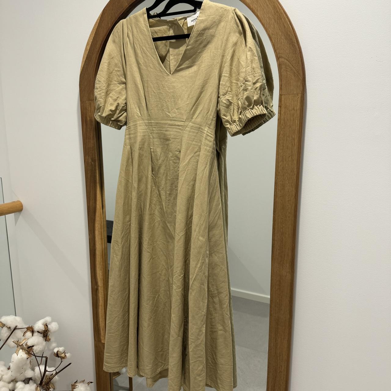 Seed linen dress Size 6 - Depop