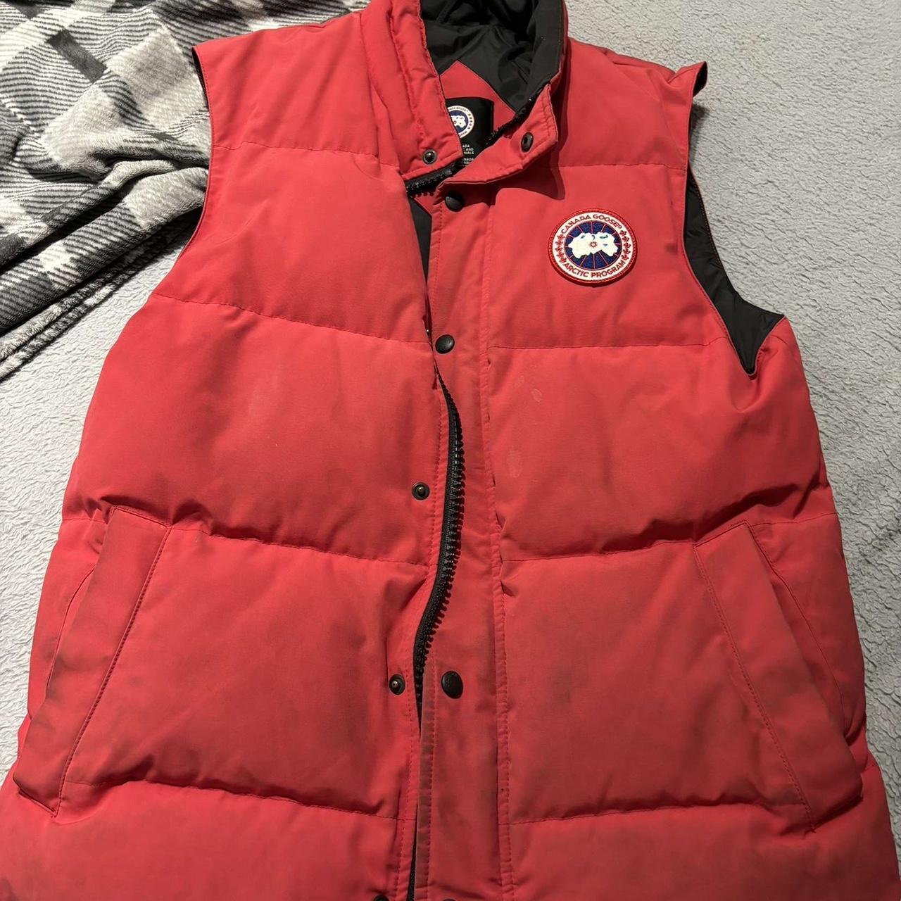 Men’s size small genuine Canada goose red gilet.... - Depop