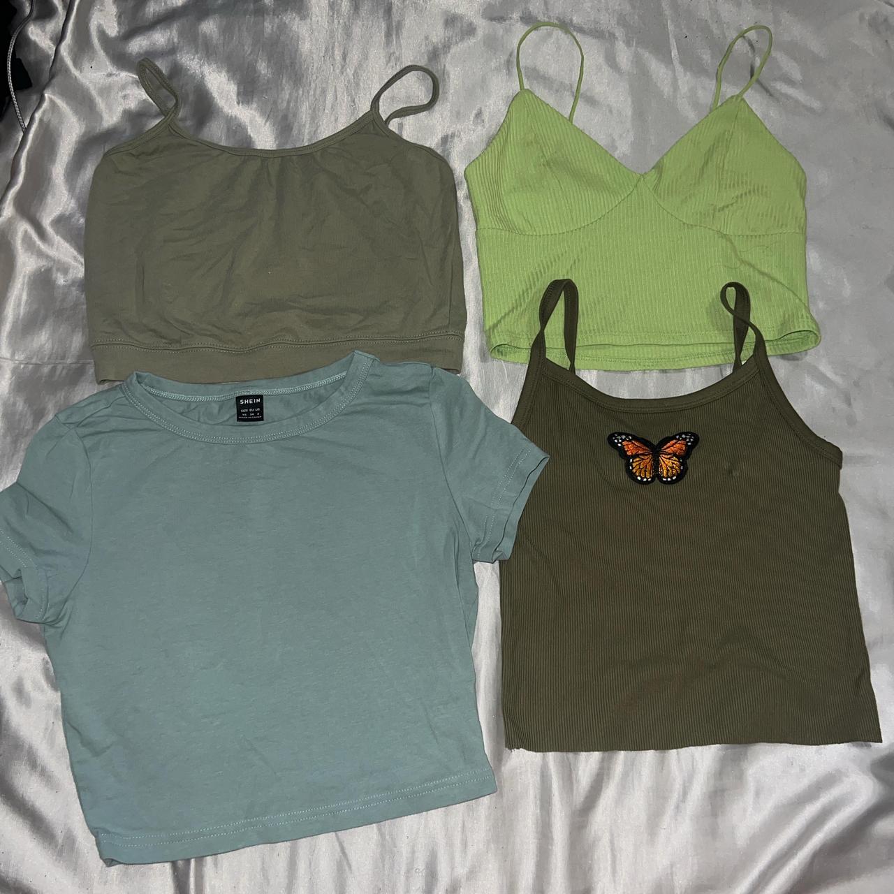 Green crop top bundle set Pacsun, amazon, shein... - Depop