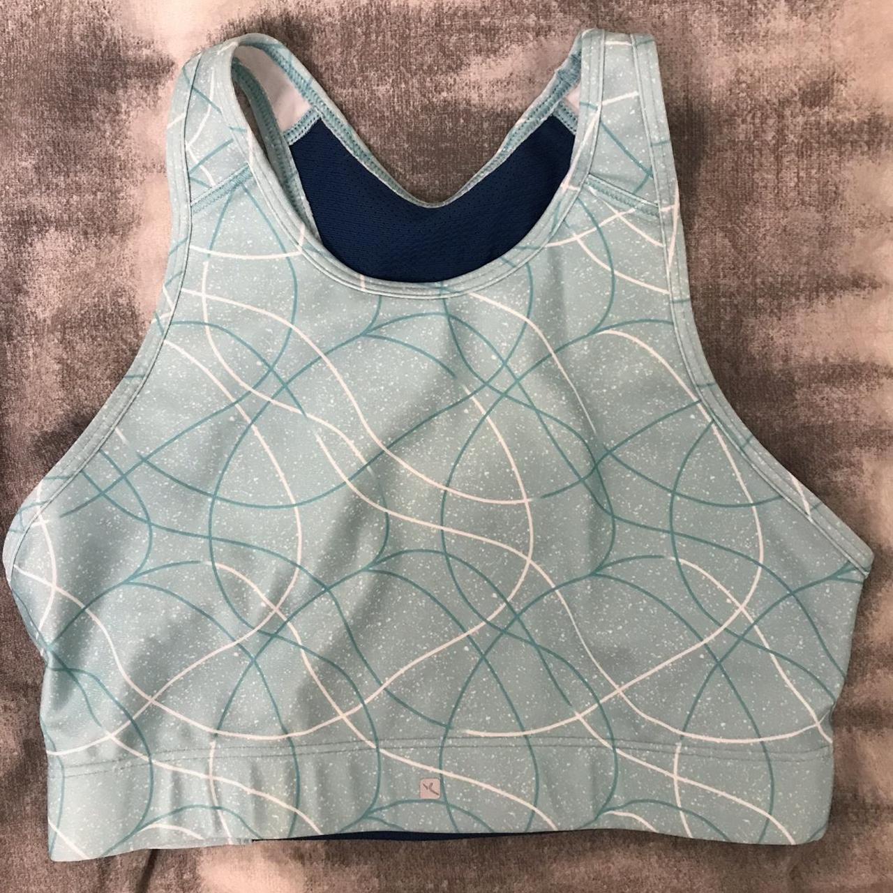 Decathlon Women's Navy and Blue Top | Depop