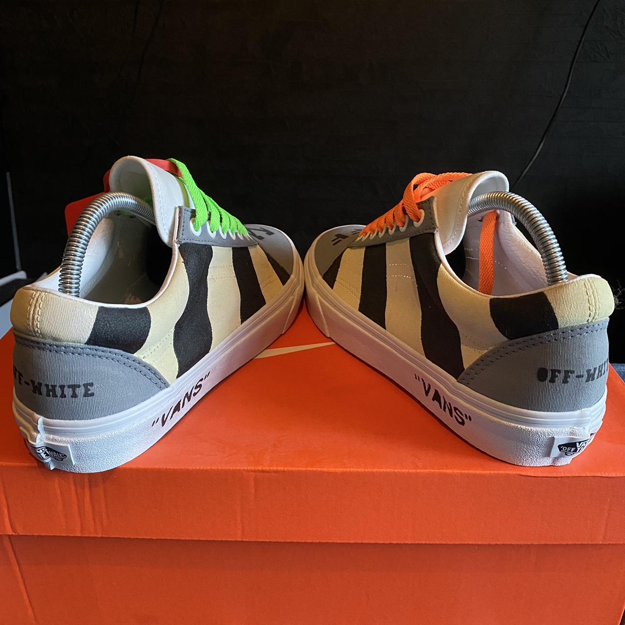 Custom made off white vans Old Skool. Brand new,... - Depop
