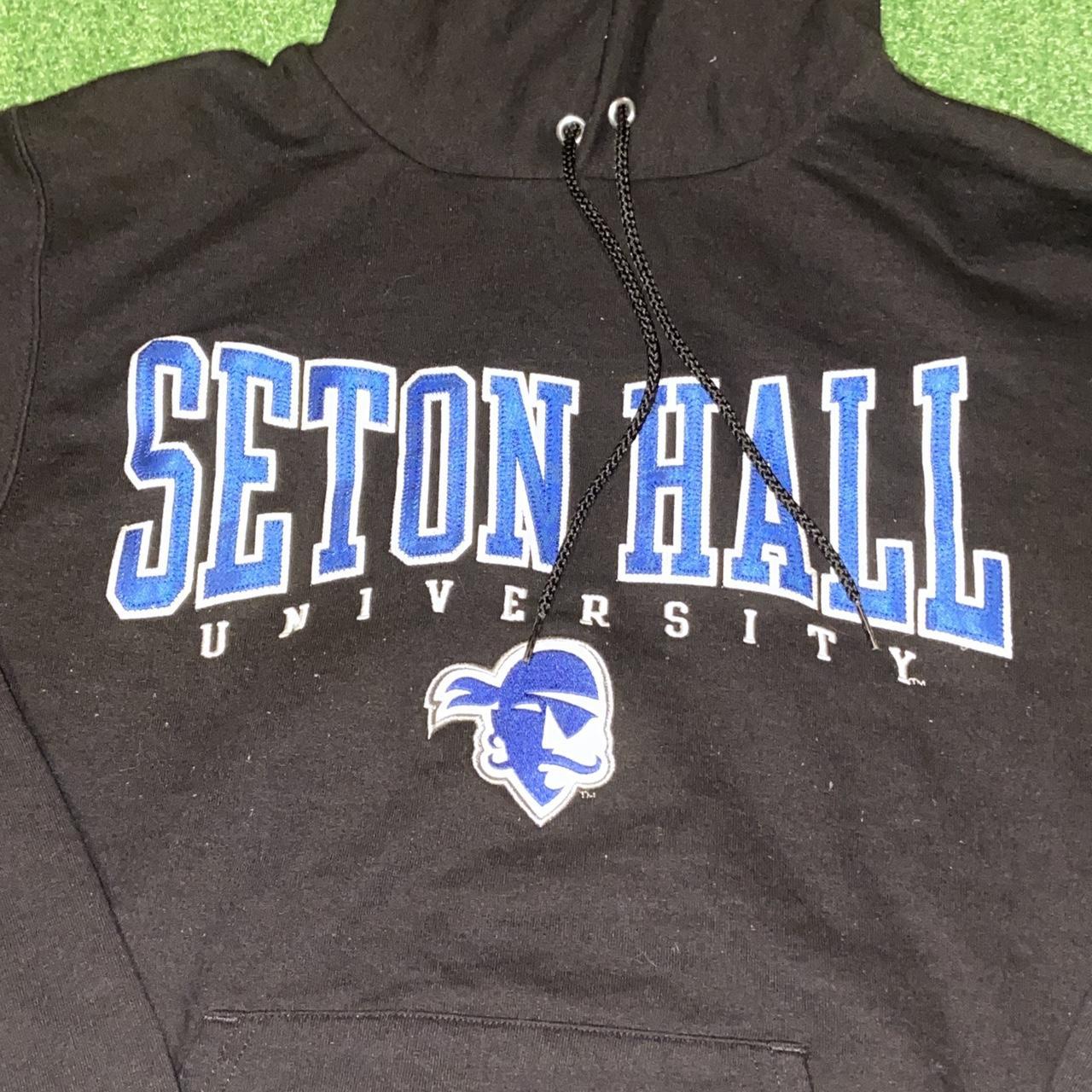 Champion Seton Hall University College Hoodie... - Depop