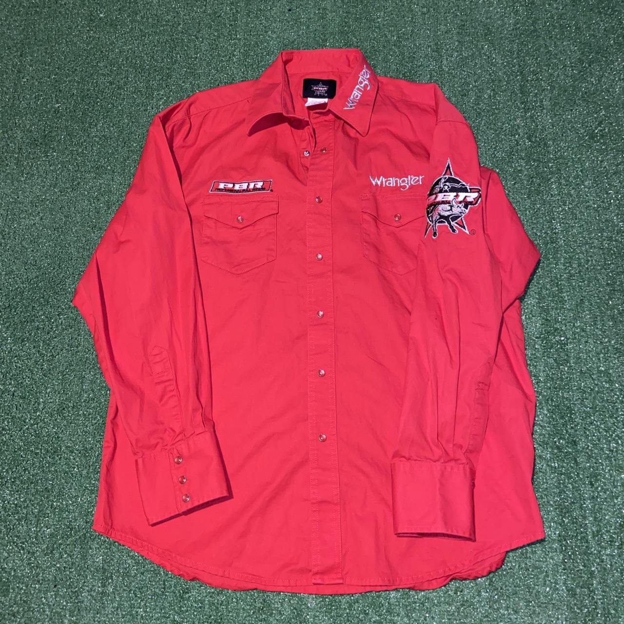 VTG Wrangler PBR Professional Bull Riders Button Up... - Depop