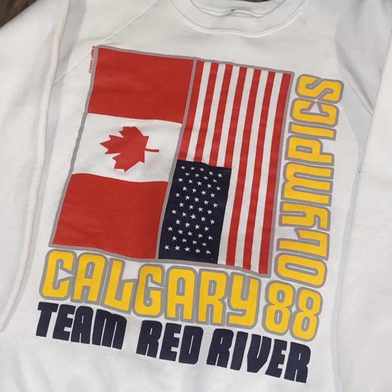 VTG Calgary ‘88 Olympics Team Red River Graphic... - Depop