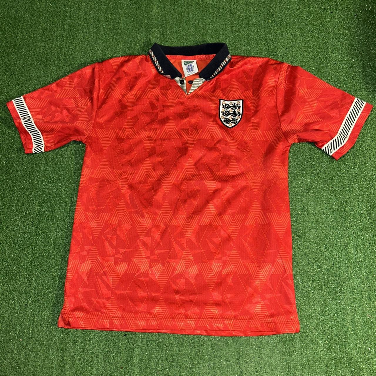 Score Draw Official Retro England Soccer Jersey -... - Depop