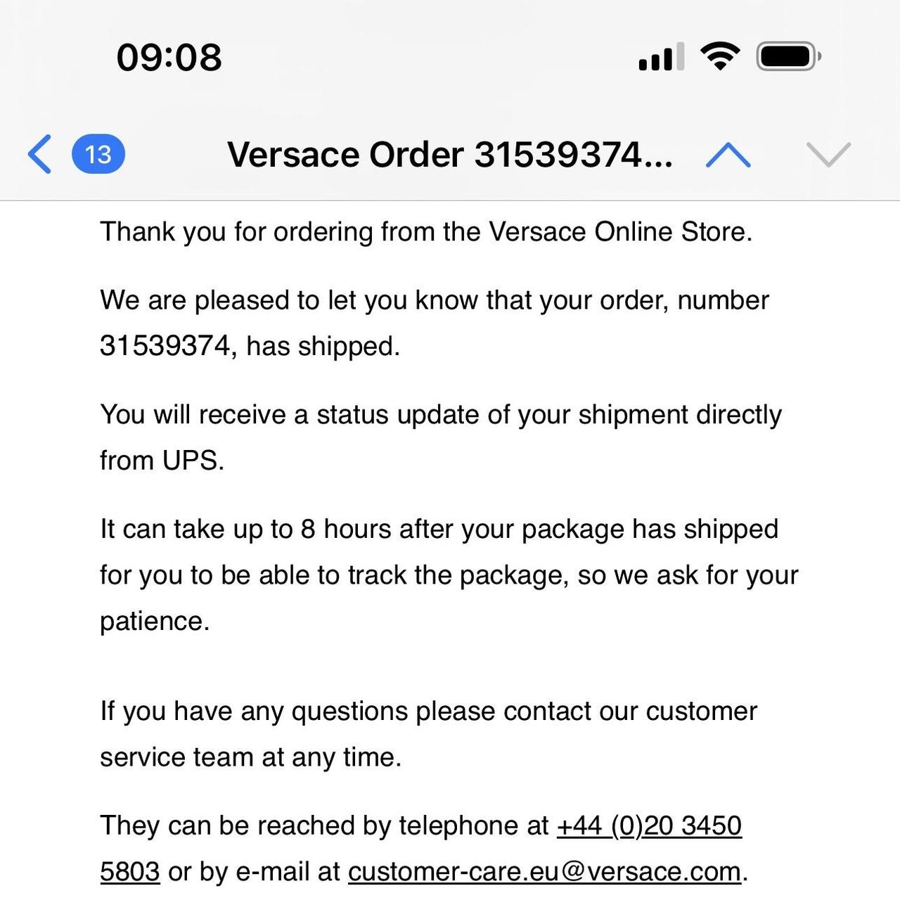 Proof of Authenticity Proof Of Purchase Versace... - Depop