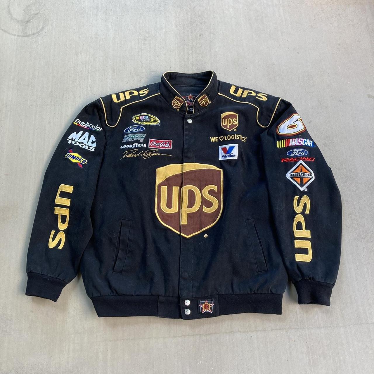 Vintage UPS nascar racing jacket Super clean and... - Depop