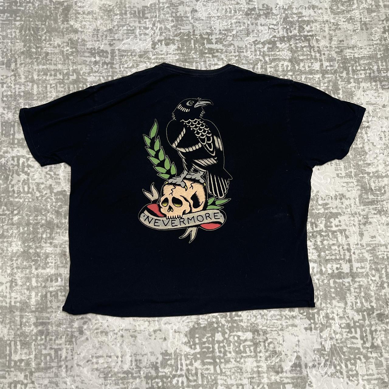 Back graphic tee, fits boxy and has been cropped - Depop