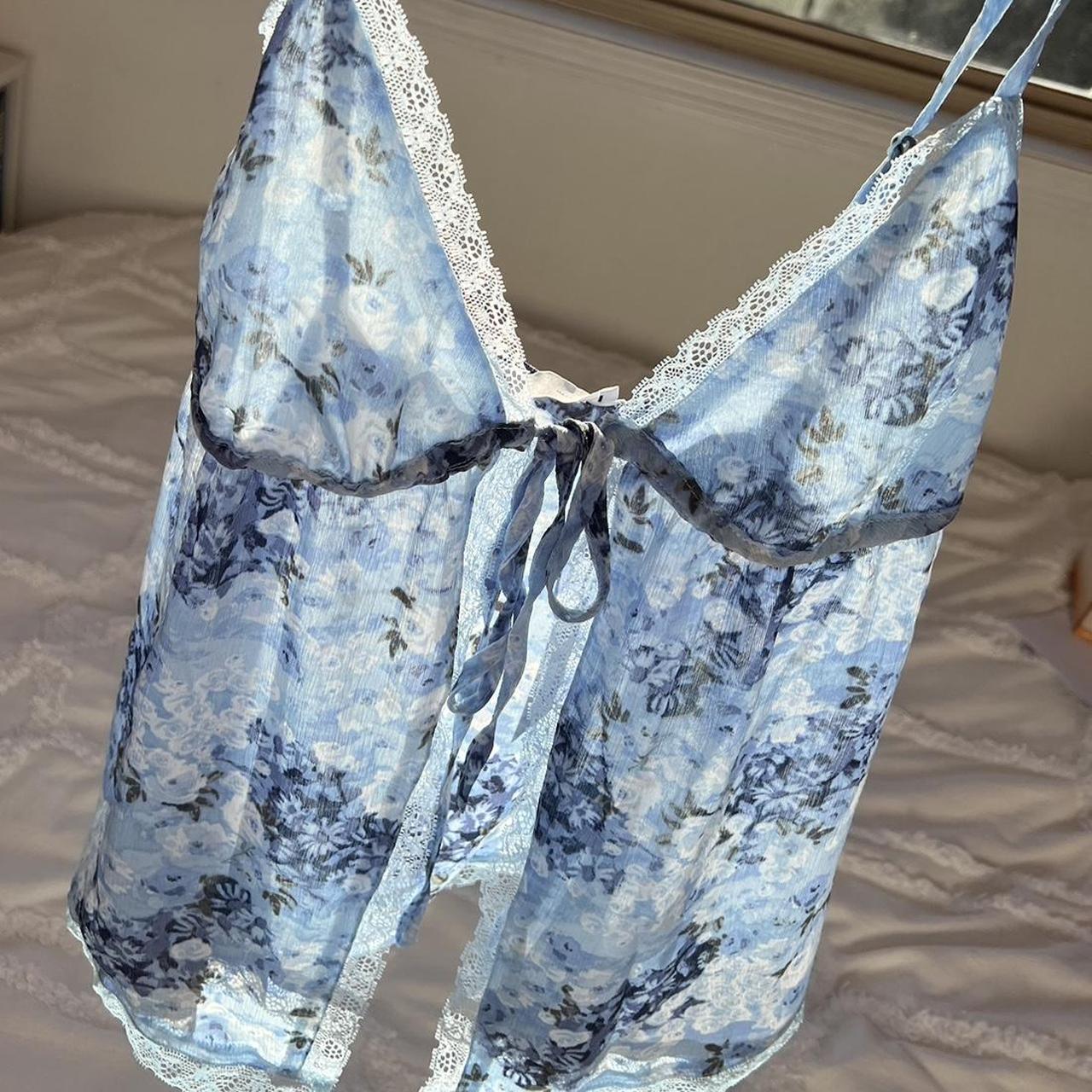 blue supre summery top brand new with tags - Depop