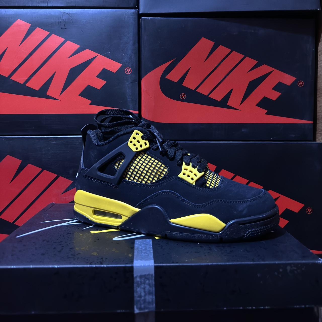 Jordan 4 Yellow Thunder ⚡️ Size 7 UK First Class... - Depop