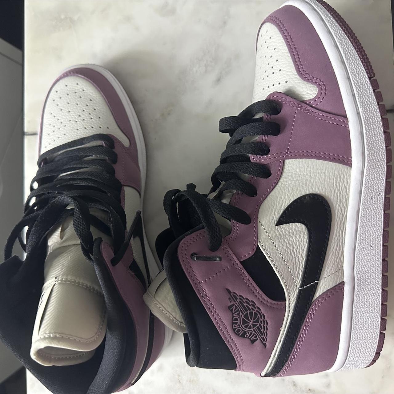 Wmns jordan 1 mid berry pink size 7.5 worn... - Depop