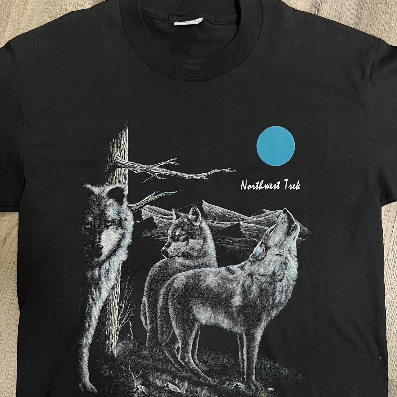 Northwest trek Vintage wolf tee Single stitch Wa... - Depop