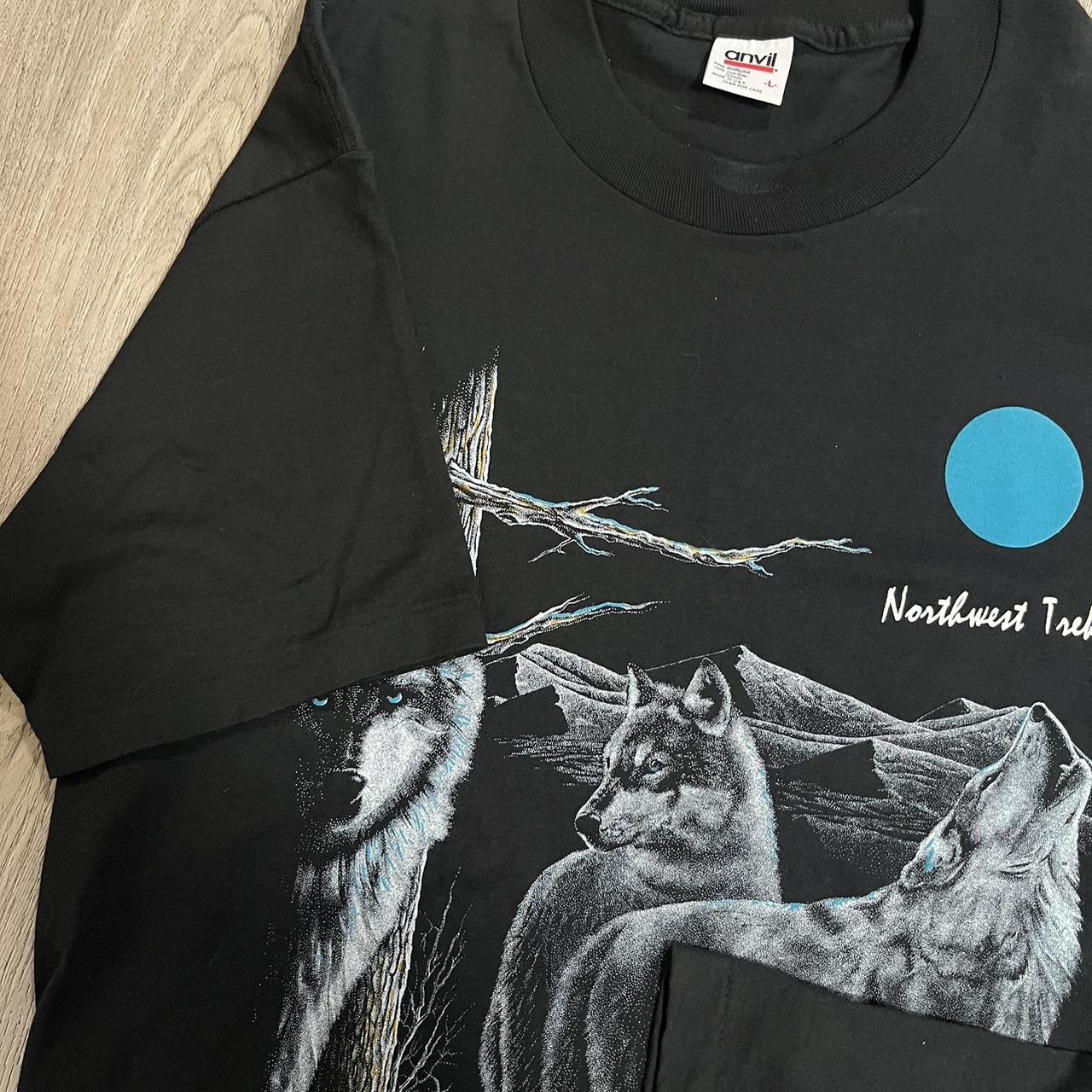 Northwest trek Vintage wolf tee Single stitch Wa... - Depop