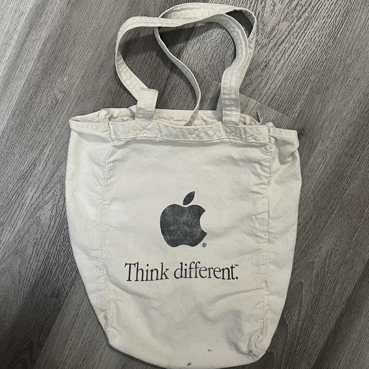 Vintage apple tote bag. Promotional bag Couple... - Depop