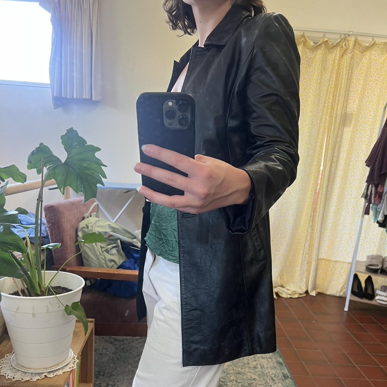 VINTAGE LEATHER JACKET 🖤 Authentic Italian leather - Depop