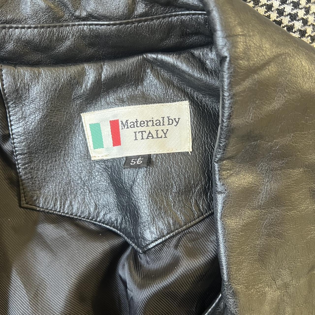 VINTAGE LEATHER JACKET 🖤 Authentic Italian leather - Depop