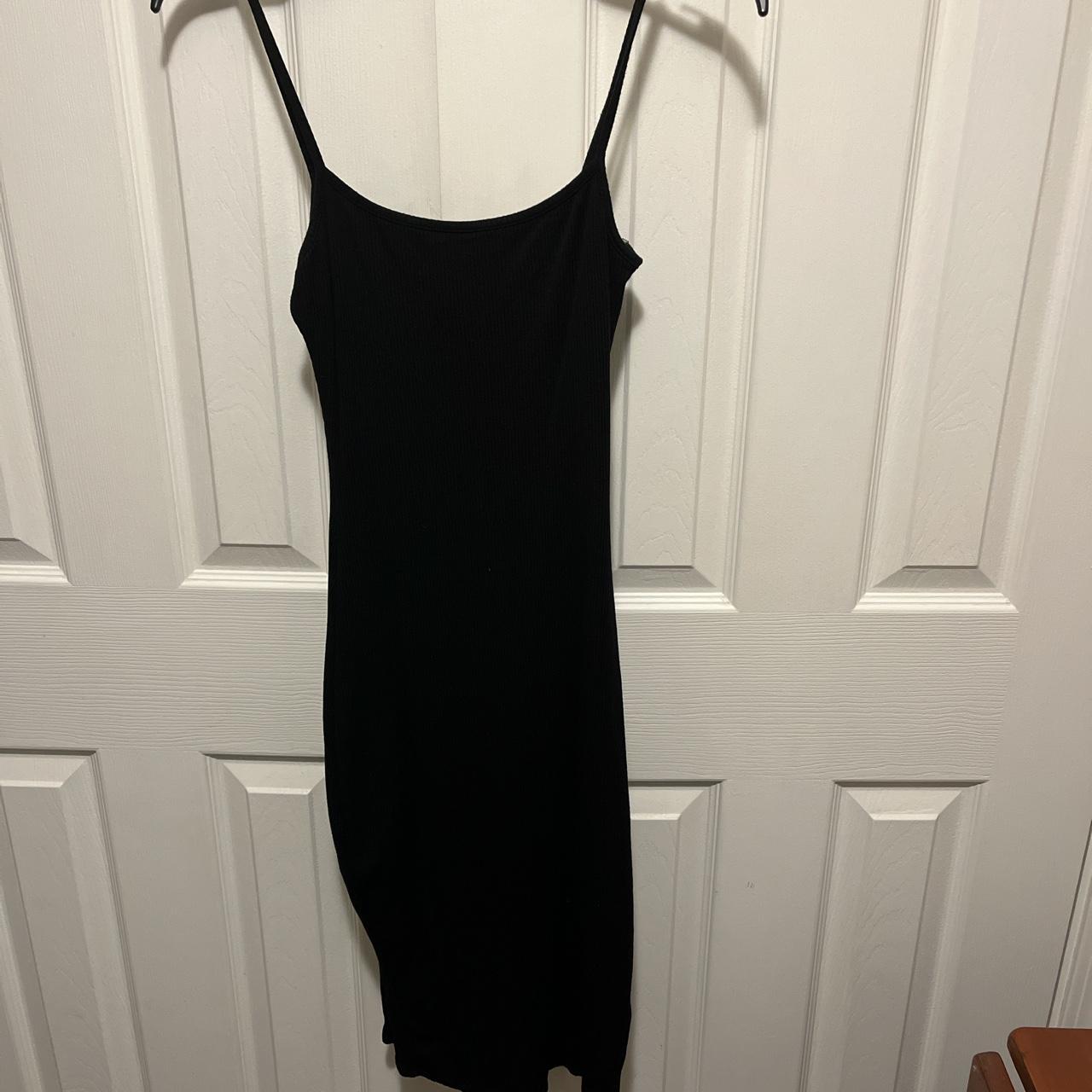 Large black midi length Windsor bodycon dress with... - Depop