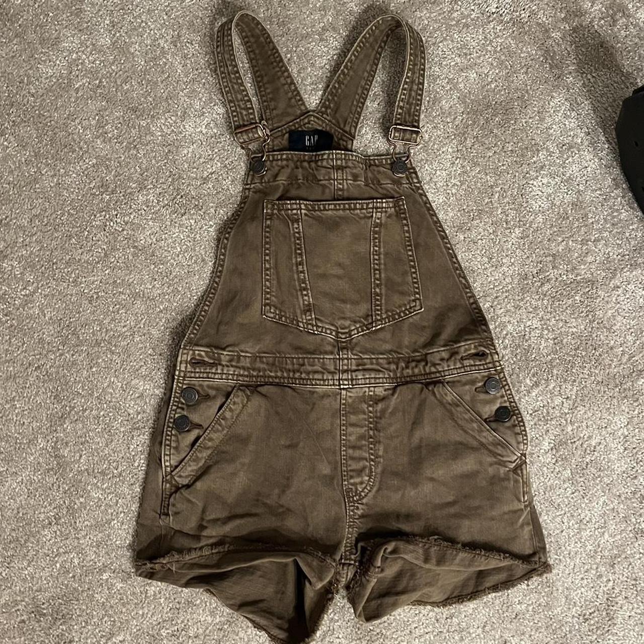 Beautiful brown denim overalls! Gorgeous vintage... - Depop