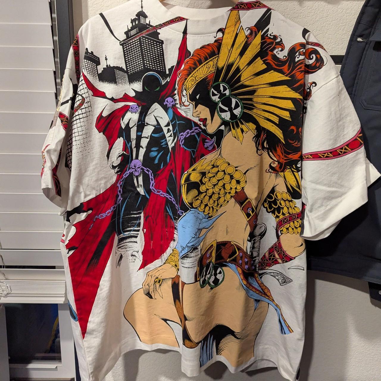 Spawn Angela AOP sz XL hell Tee Boot Jumbo Print | Depop